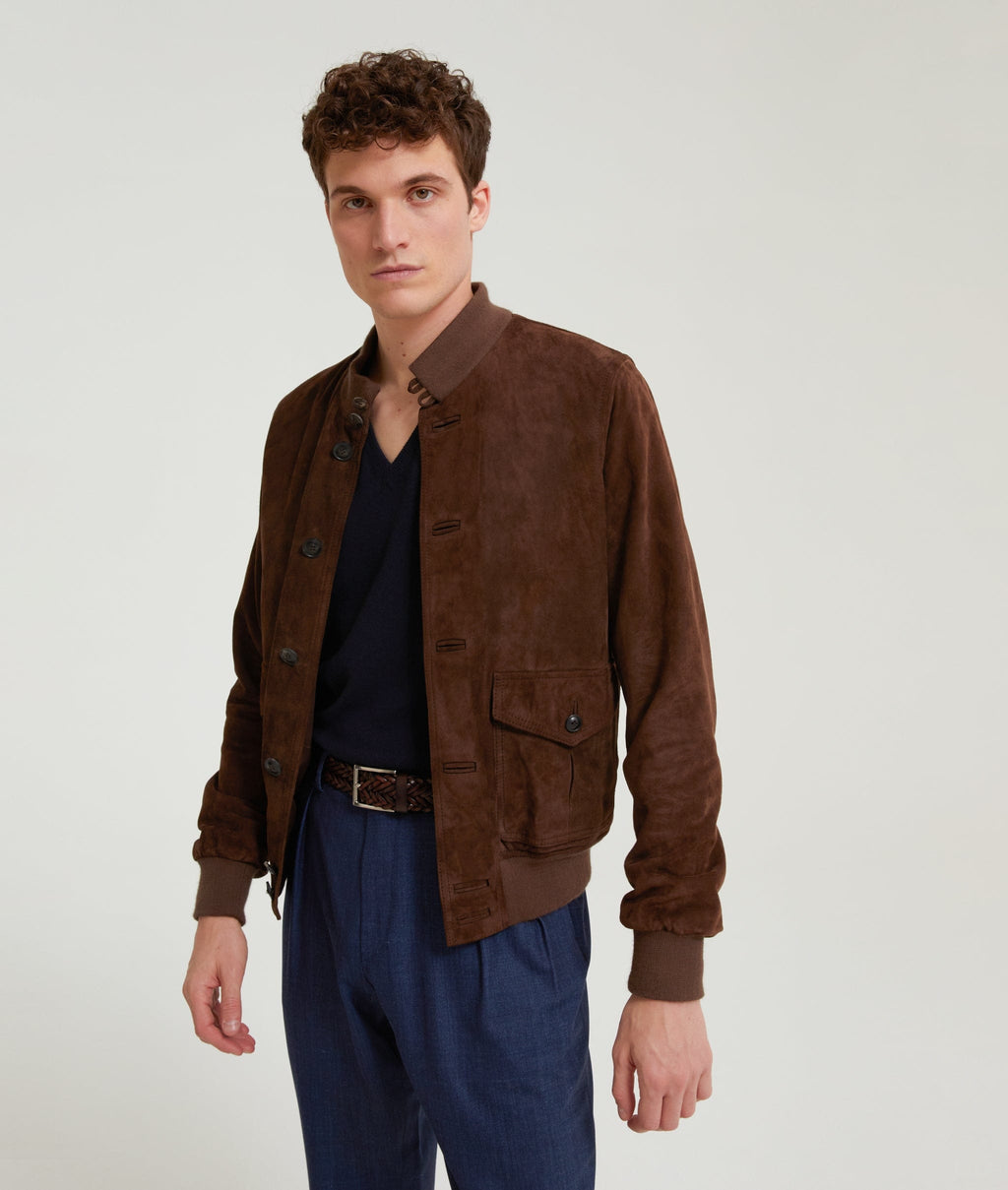A1 Bomber Jacket in Suede – ETIQL