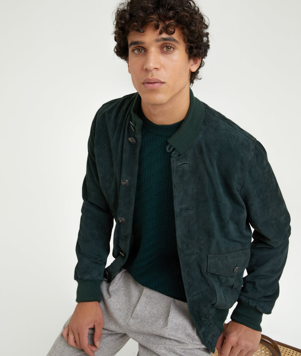 A1 Bomber Jacket in Suede – ETIQL
